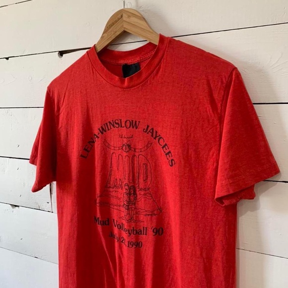 American Vintage | Shirts | Vintage 9s Red School Shirt | Poshmark
